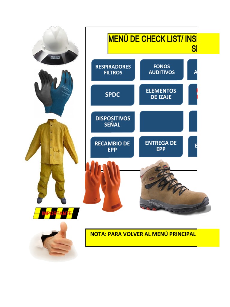Check List EPP-Dispositivos de Seguridad | PDF | Corrosión | Zapato
