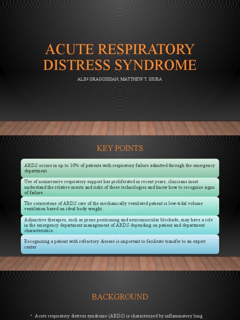 Acute Respiratory Distress Syndrome | PDF | Health Care | Causes Of Death