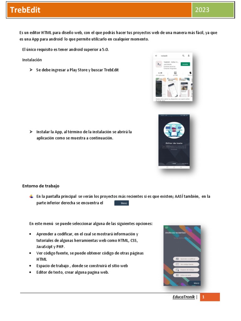 Descarga Treb Edit | PDF | HTML | Aplicación movil