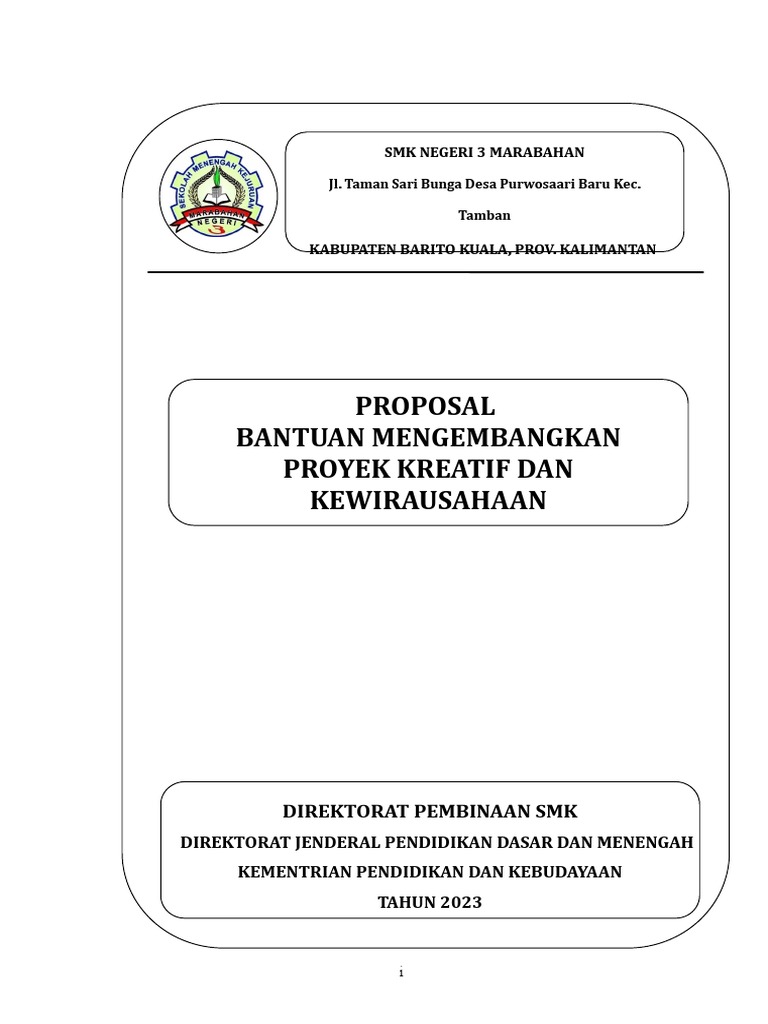Proposal Pengembangan Tefa TPFL SMKN3MRB-2023 | PDF