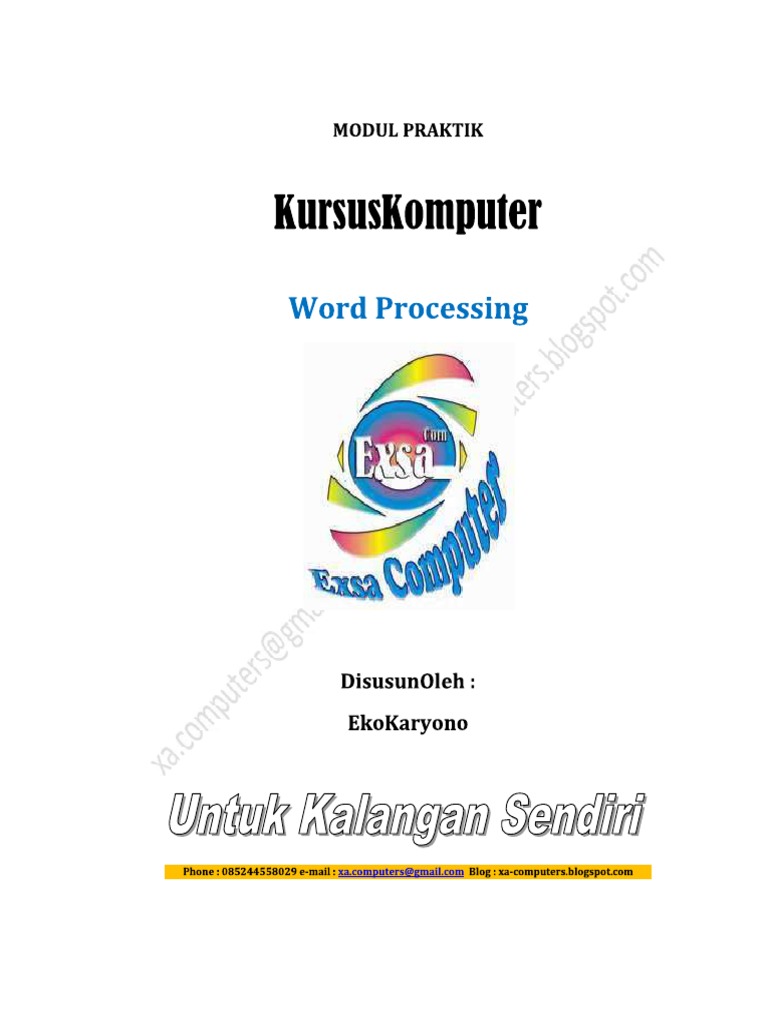 Modul Kursus Ms Office Word 2007 | PDF | Komputer