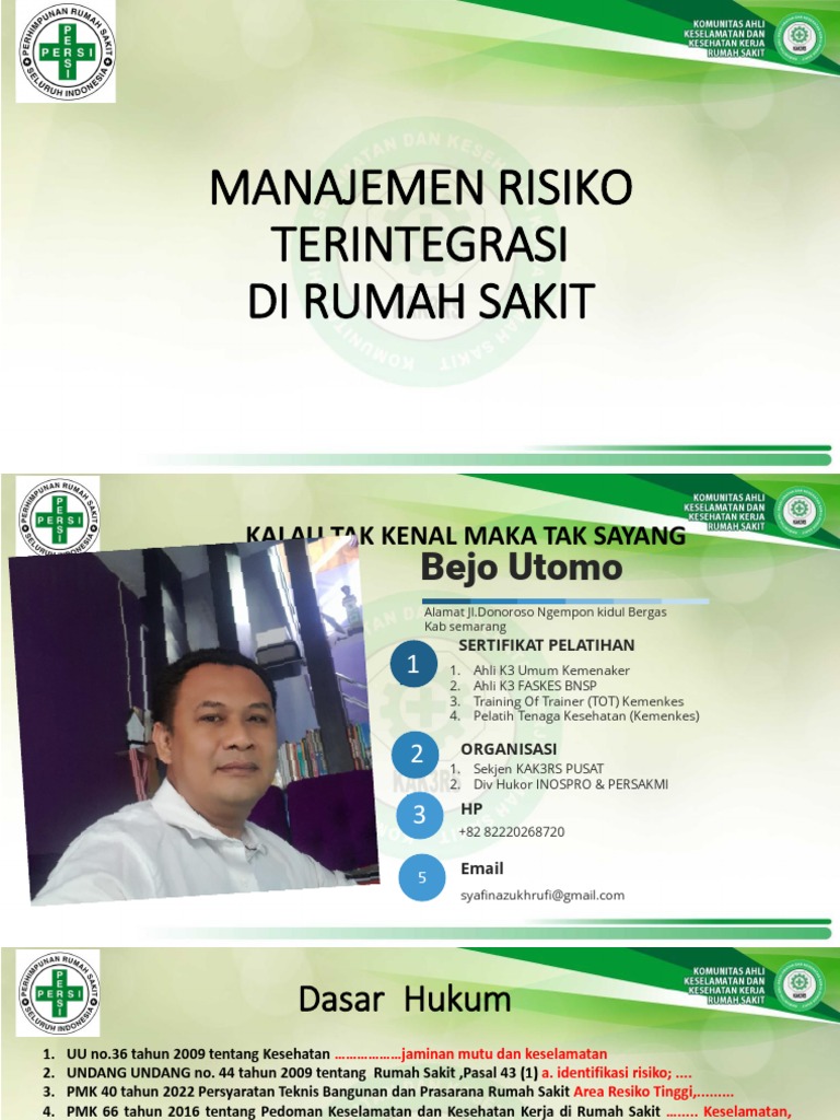 Manajemen Risiko RS Terintegrasi | PDF | Sains & Matematika