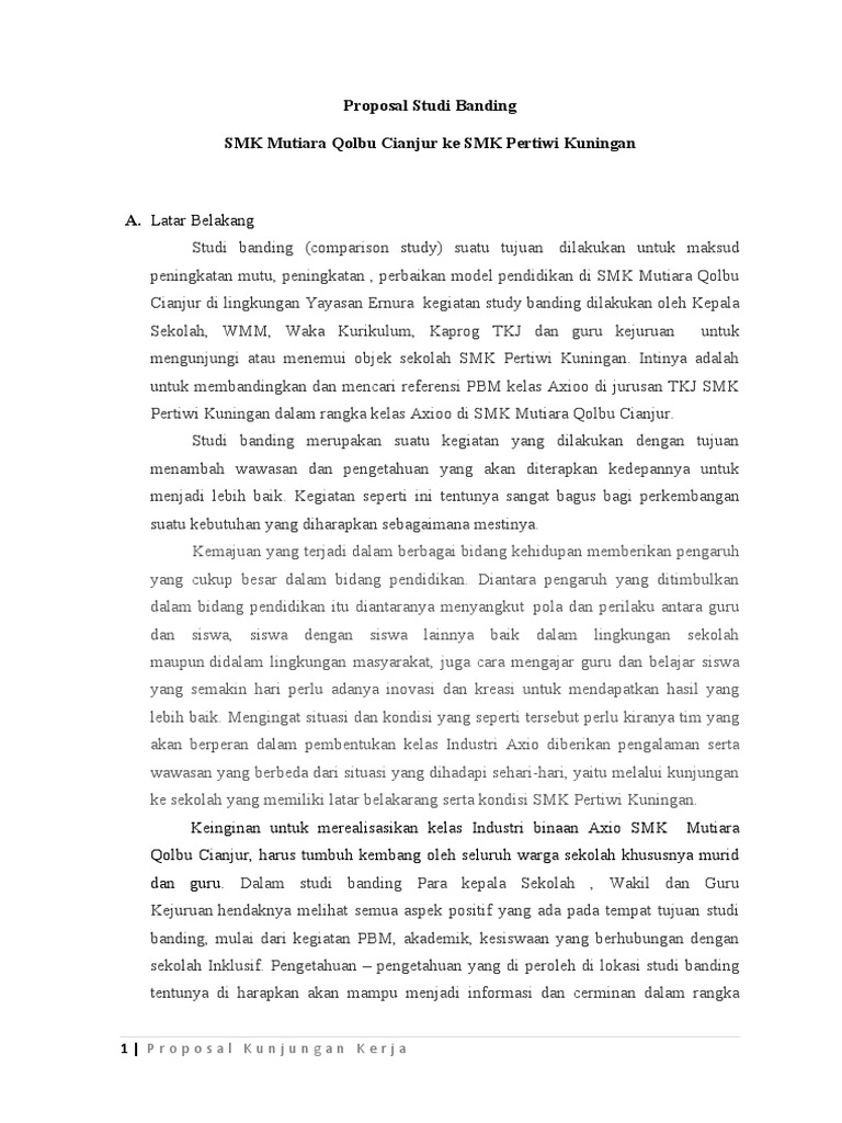 Proposal Studi Banding | PDF