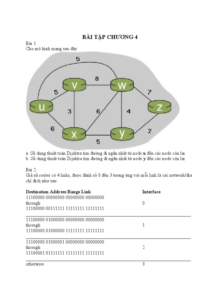 Bai Tap Chuong 4 | PDF