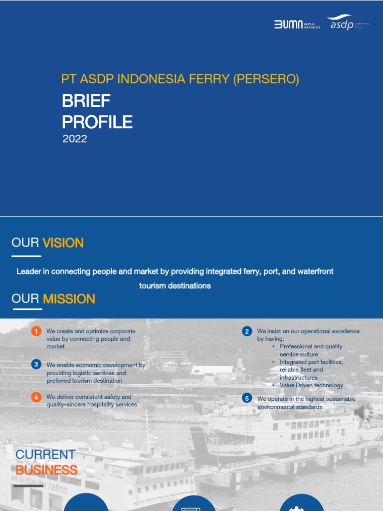 ASDP Presentasi Brief Profile | PDF | Port | Revenue