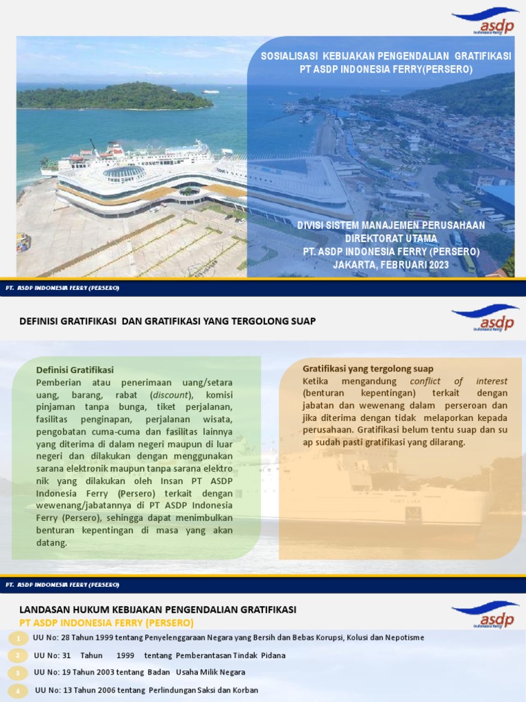 Sosialisasi Kebijakan Pengendalian Gratifikasi PT ASDP Indonesia Ferry ...