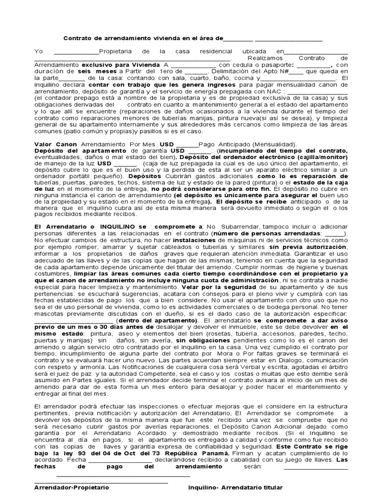 Contrato v2 Modelo Abierto. | PDF | Apartamento