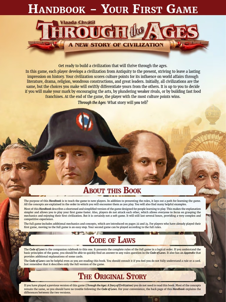 Through The Ages New Story Handbook en | PDF | Playing Cards | Civilization