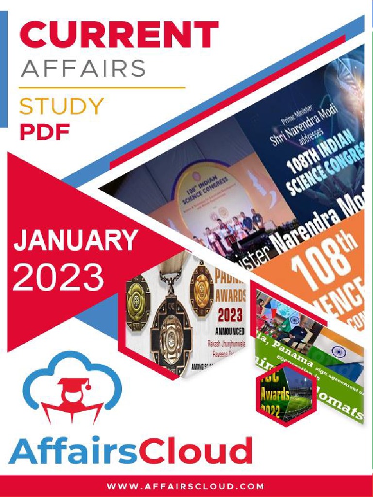 Current Affairs English Study Pdf January 2023 By Affairscloud New Pdf