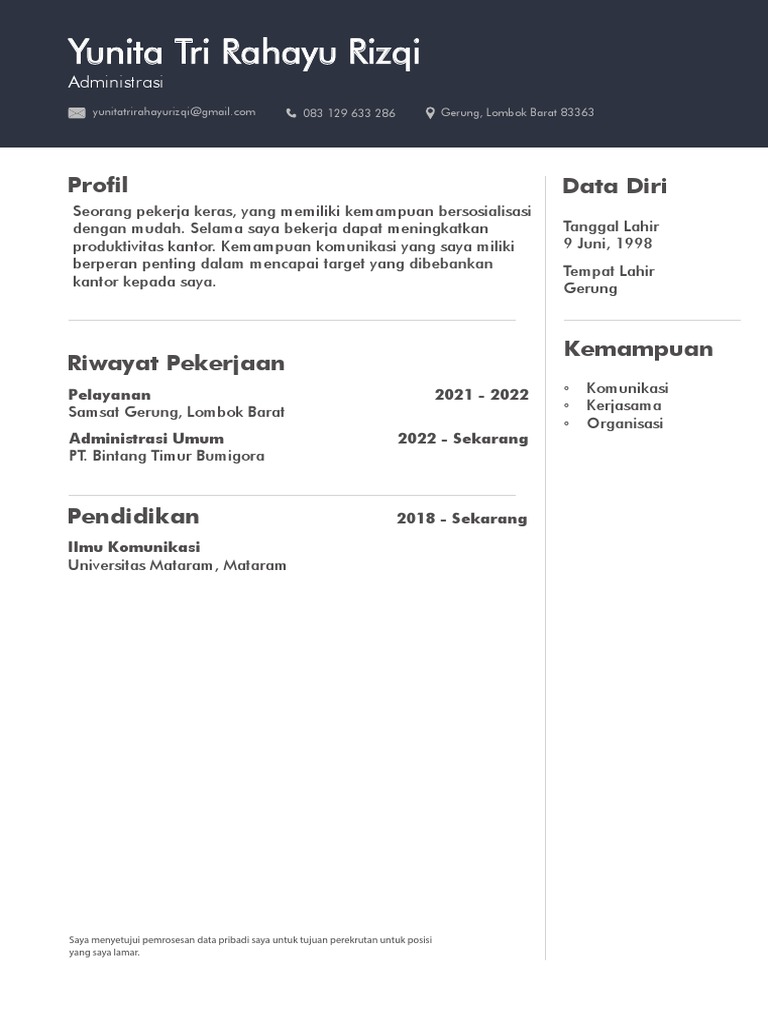 CV Perusahaan | PDF