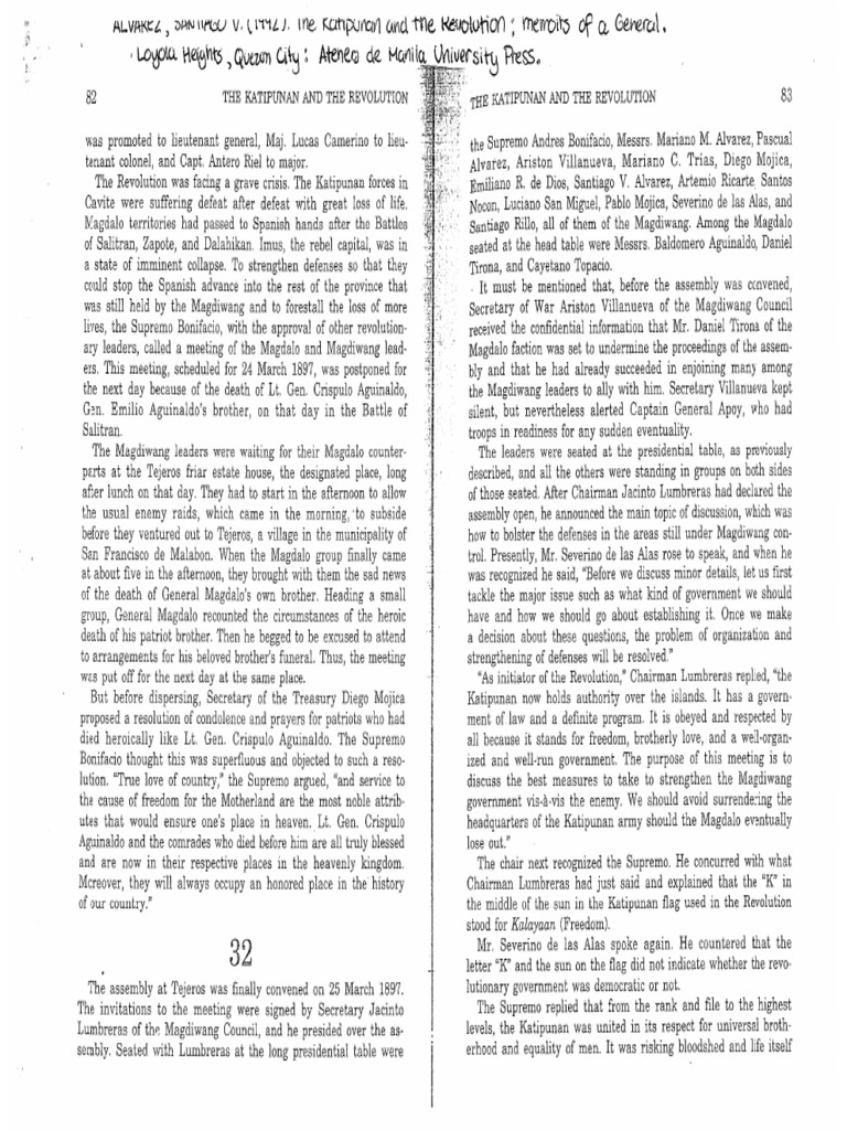 Alvarez - Memoirs of A General | PDF