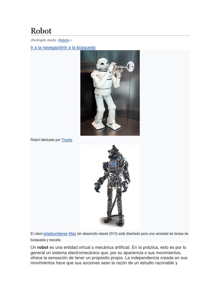 Robots | PDF | Robot | Robótica