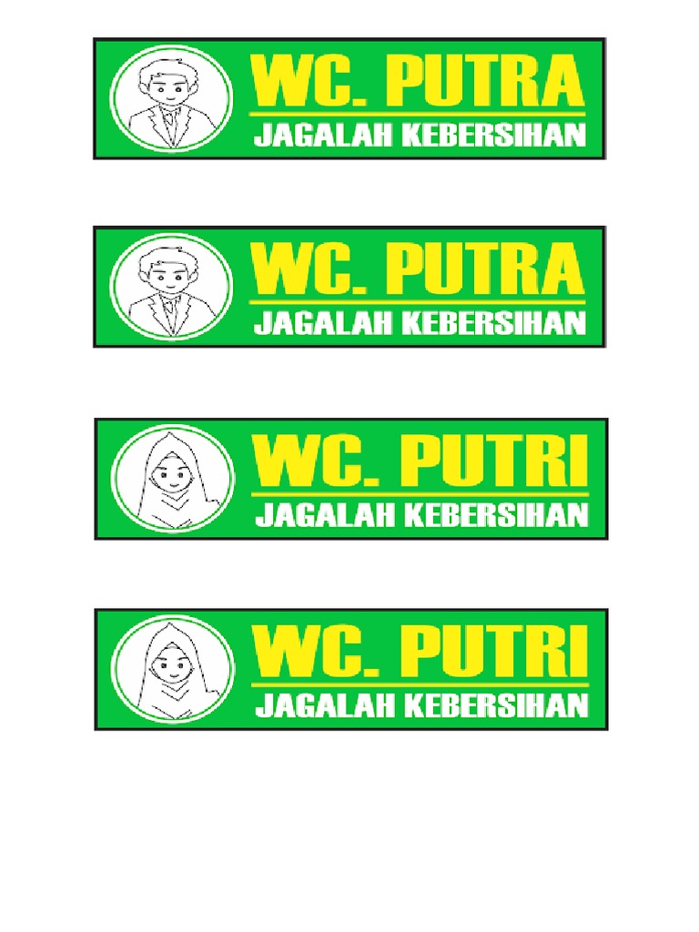 Papan Label WC Putra Putri | PDF