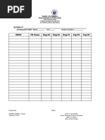 Tabulation Sheet | PDF