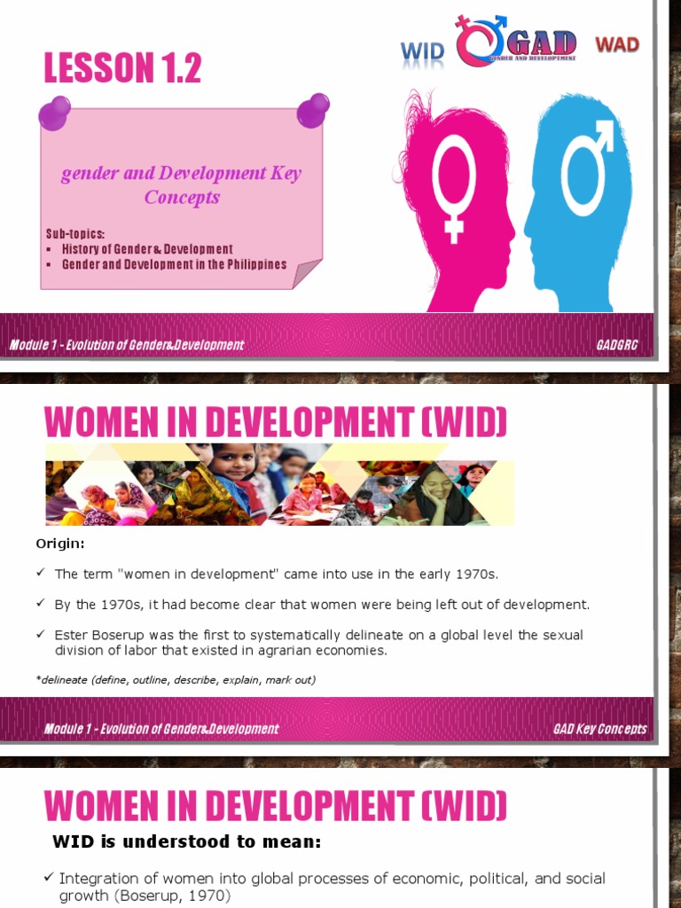 Gadgrc Module 1 - Evolution of Gad Lesson 2 | PDF | Gender And ...