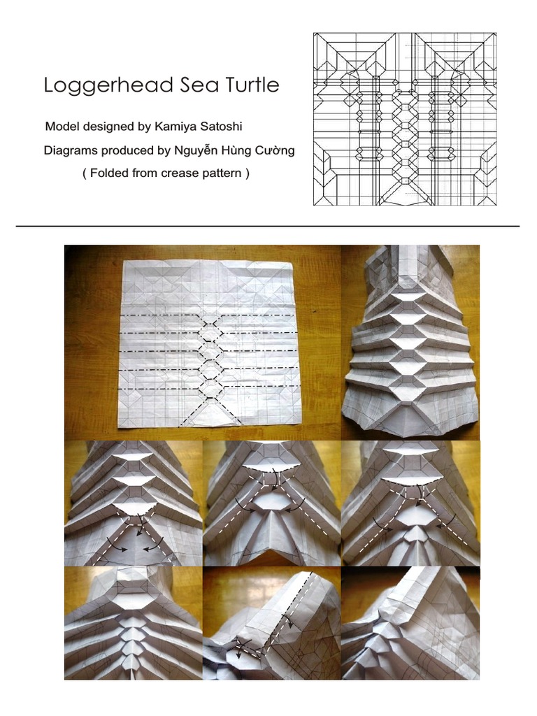 How To Make An Origami Loggerhead Sea Turtle Green Sea Turtle