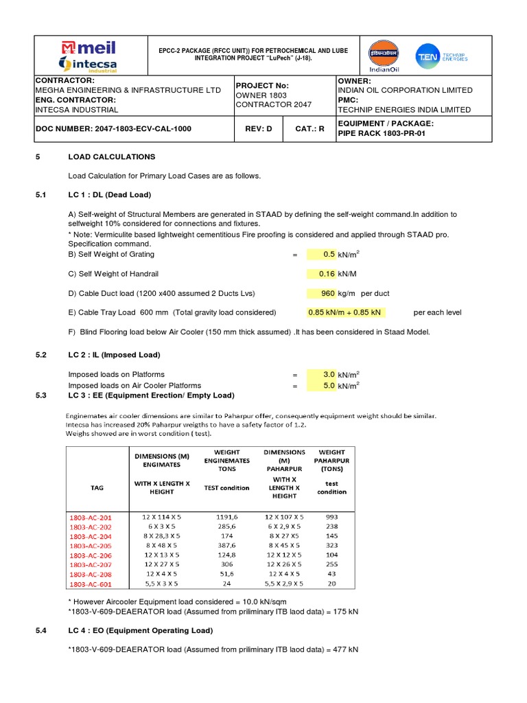 Epcc-2 Package (RFCC Unit) ) For Petrochemical and Lube Integration ...