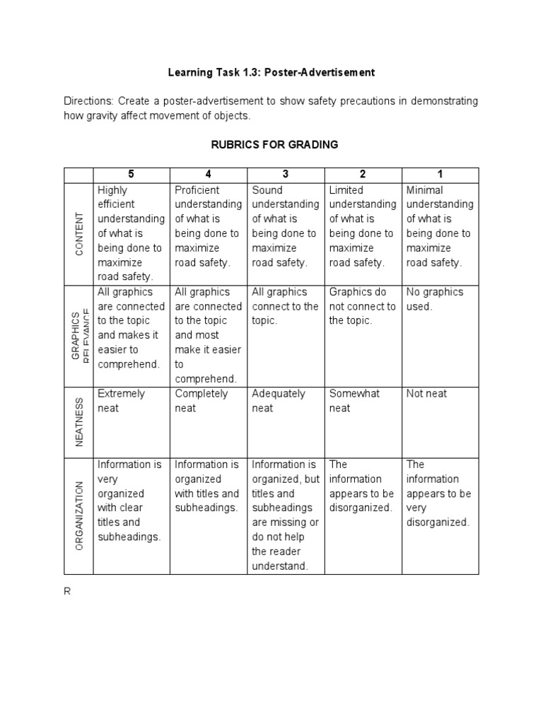 Learning Task 1.3 Poster-Advertisement | PDF