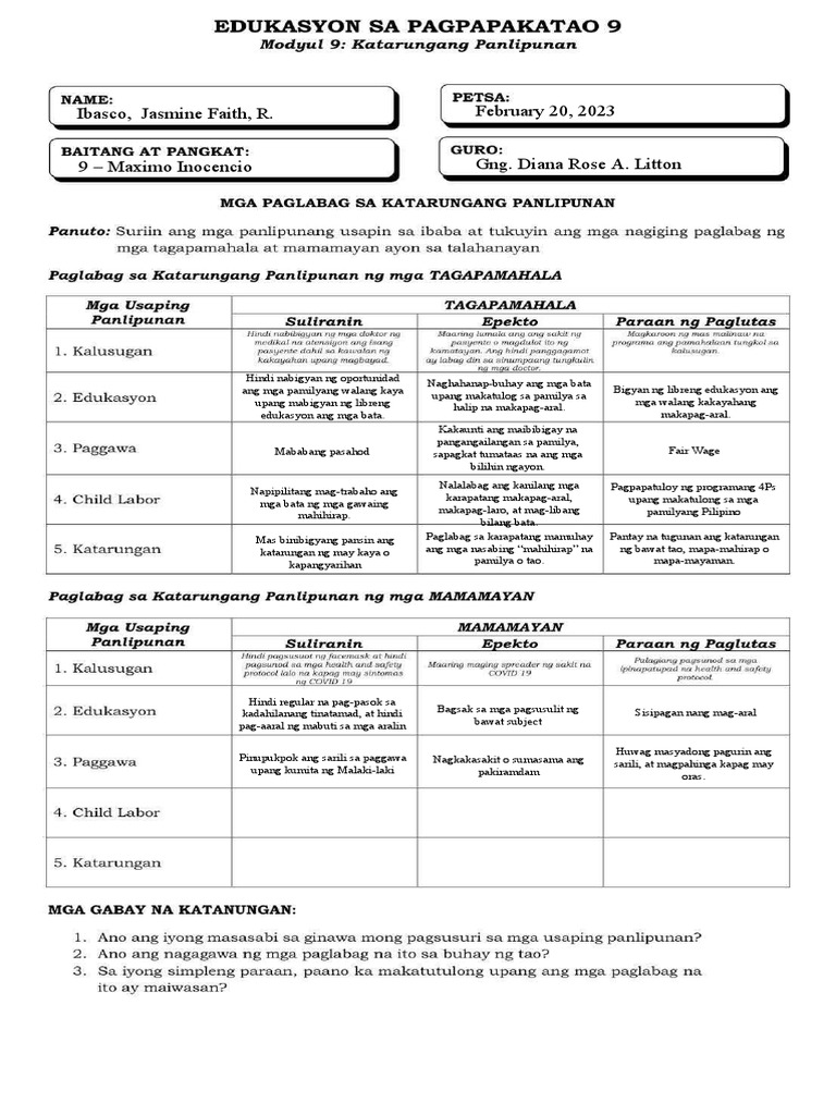 2 20 23 - Gawain Sa ESP | PDF