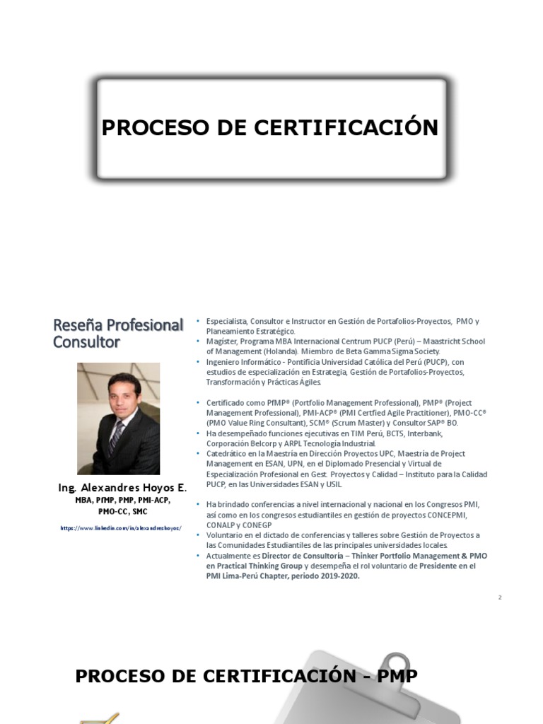 Proceso de Certificacion PMP 01 | PDF | Auditoría | Matriz (Matemáticas)
