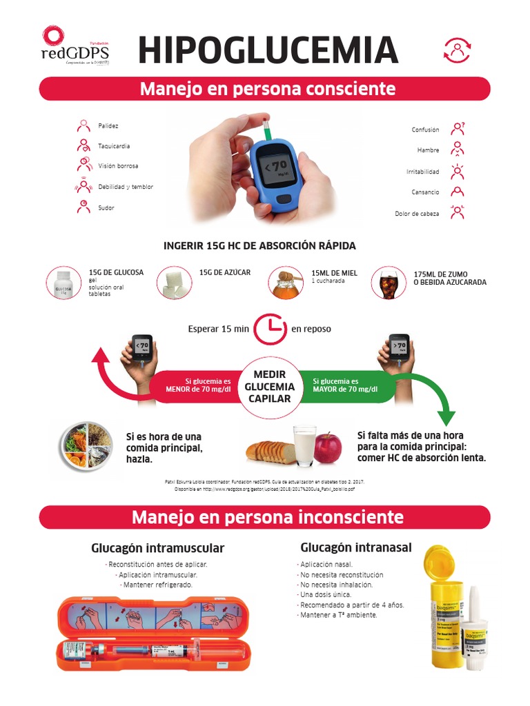 01 Infografia Hipoglucemia | PDF | Sistema endocrino | Medicina