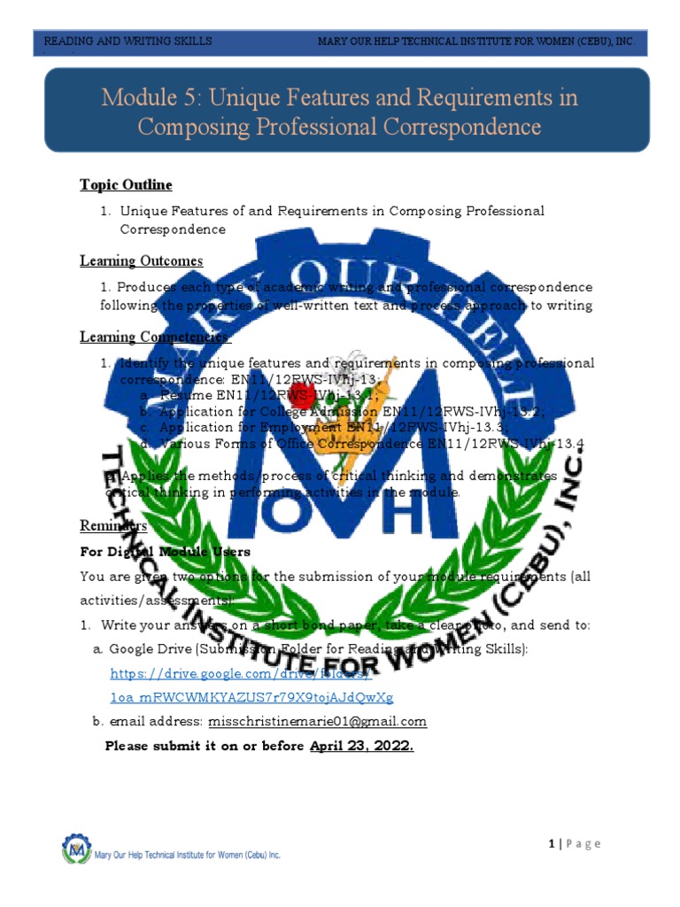 RWS Module 5 | PDF | Résumé