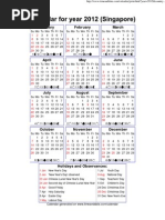 Calendar 2012 | PDF