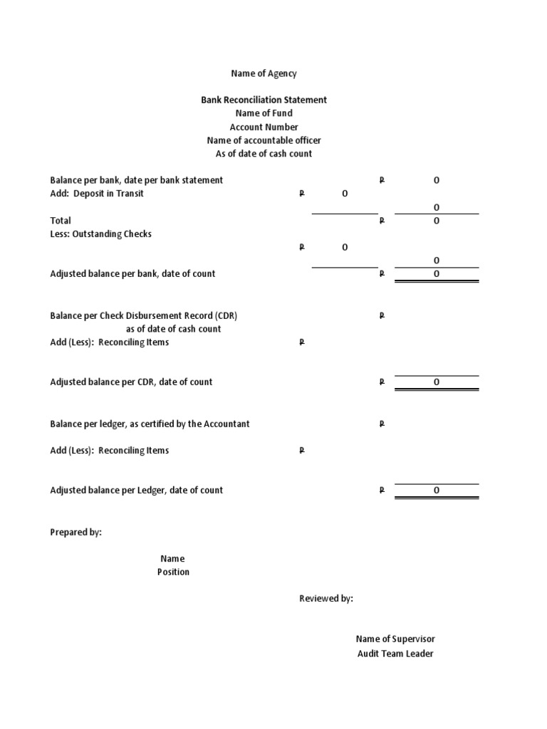 Annex G-Recon Statement of Accountability | PDF | Banks | Cheque