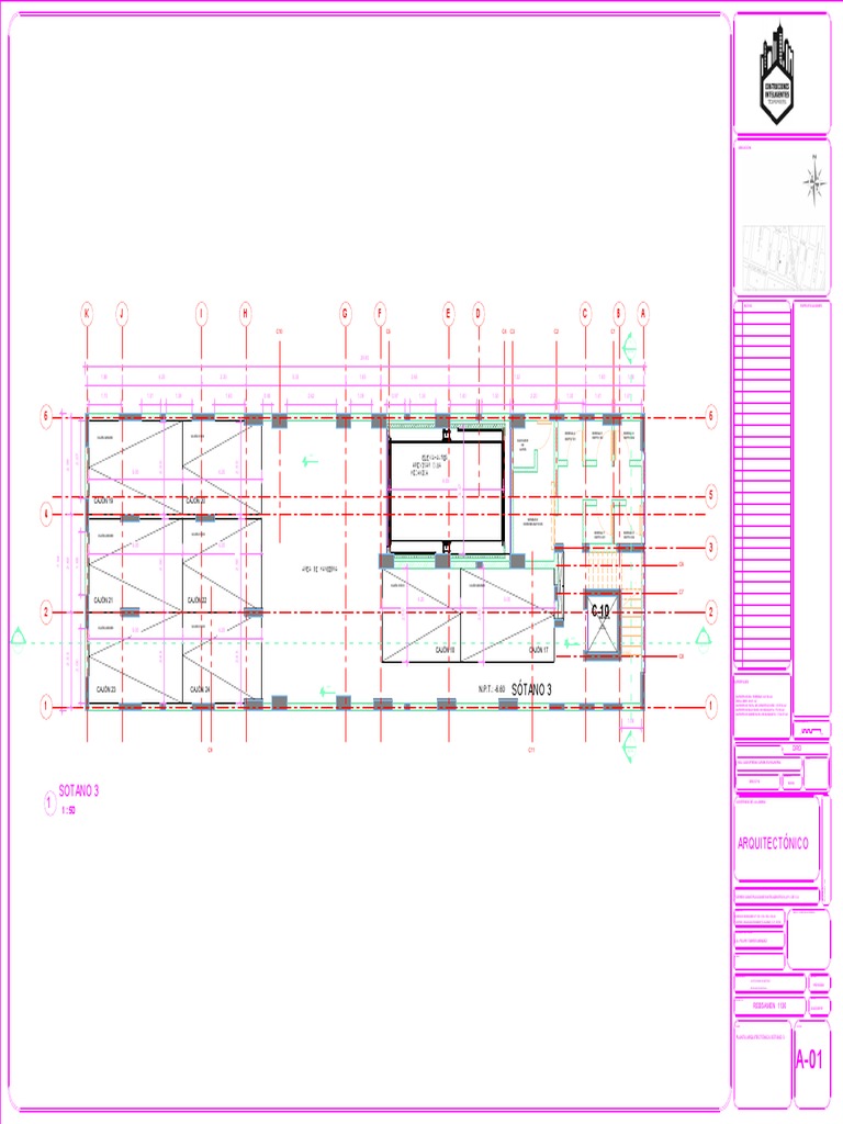 A-01 - PLANTA ARQUITECTONICA SOTANO 3-Layout1 | PDF