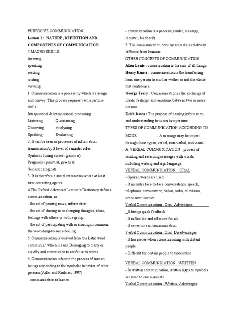 Purposive Communication | PDF | Communication | Information