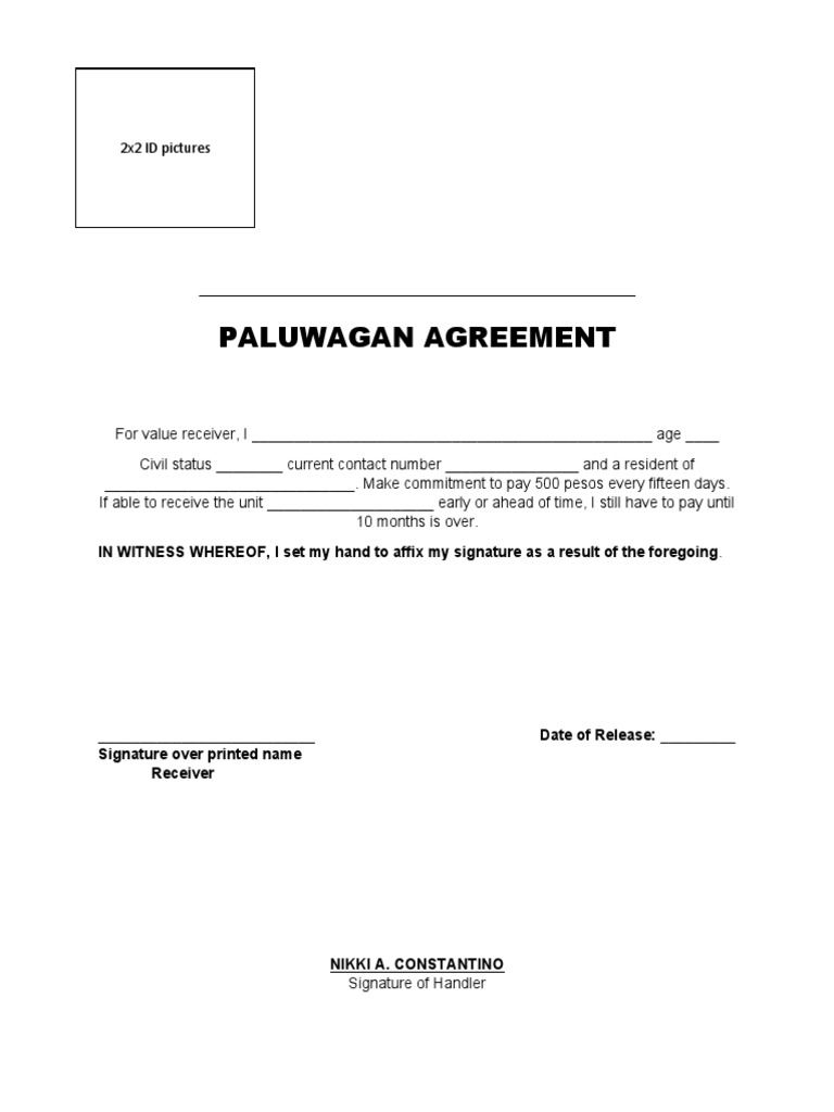 Paluwagan Agreemen1 Pdf