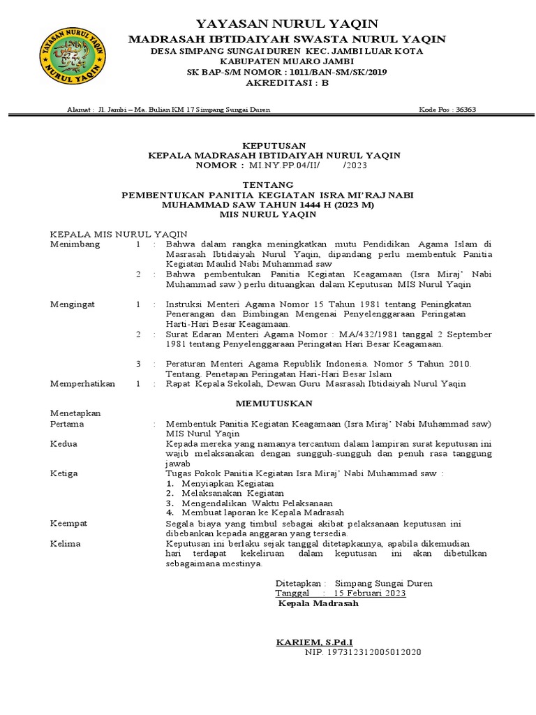 SK Panitia Maulid | PDF