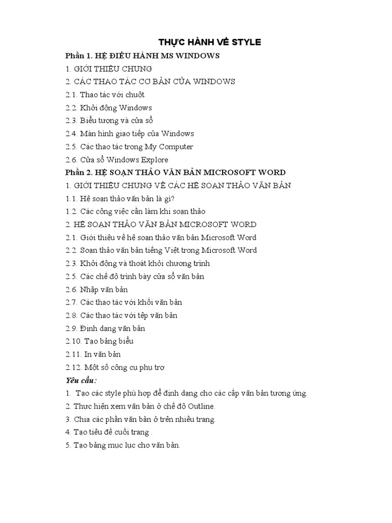 BTTH Word Style | PDF