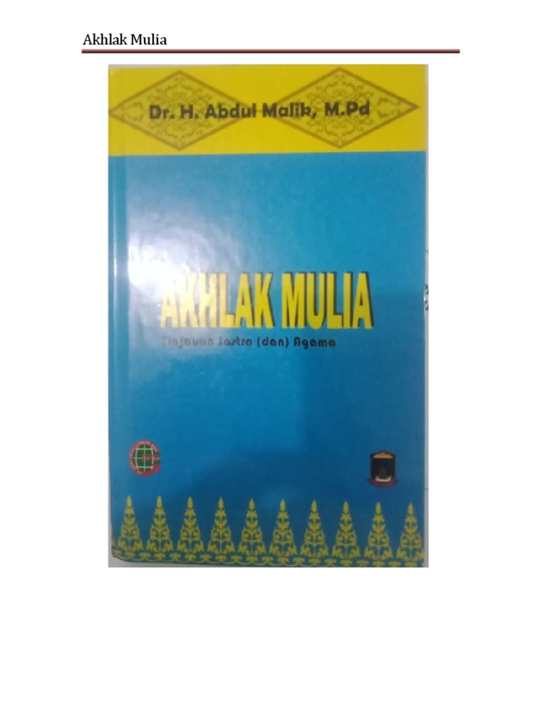 Ahlak Mulia | PDF