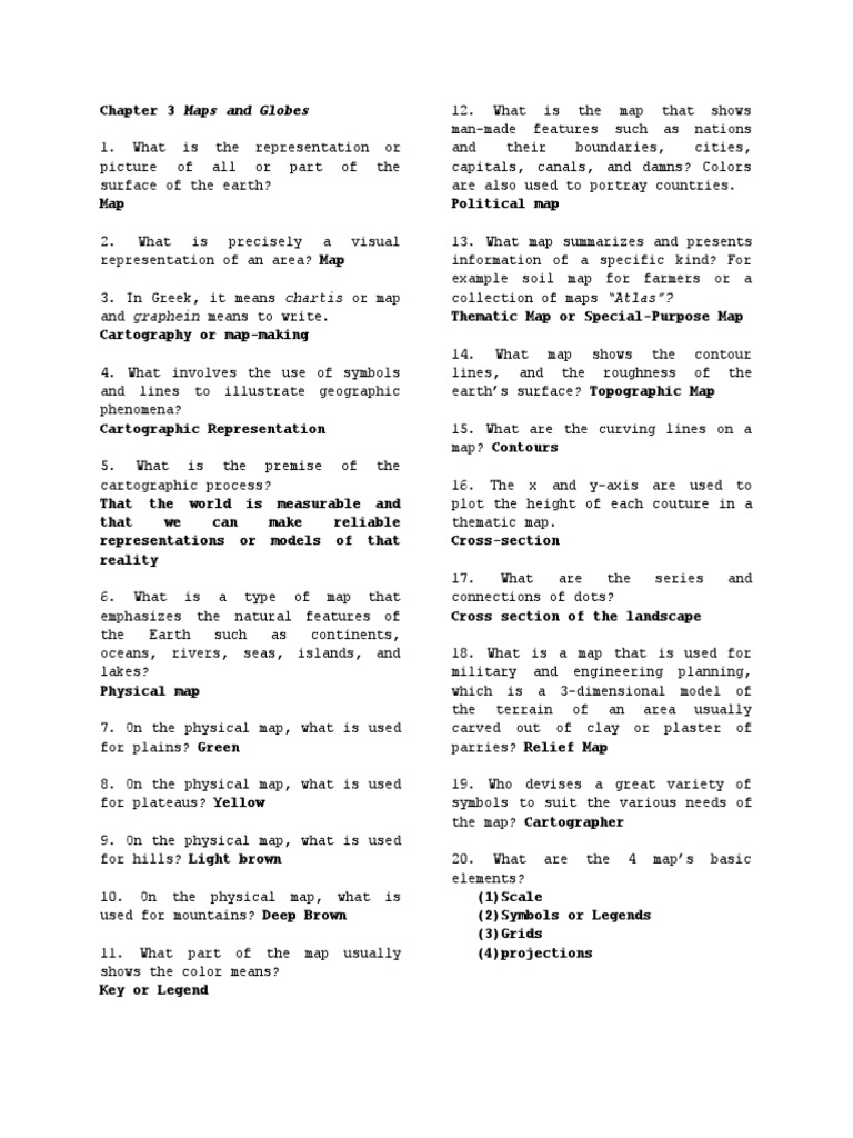 Geography 3 Maps and Globes | PDF | Map | Cartography