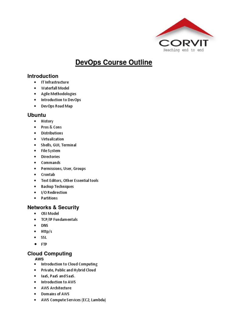 DevOps Course Outline | PDF | Cloud Computing | Microsoft Azure