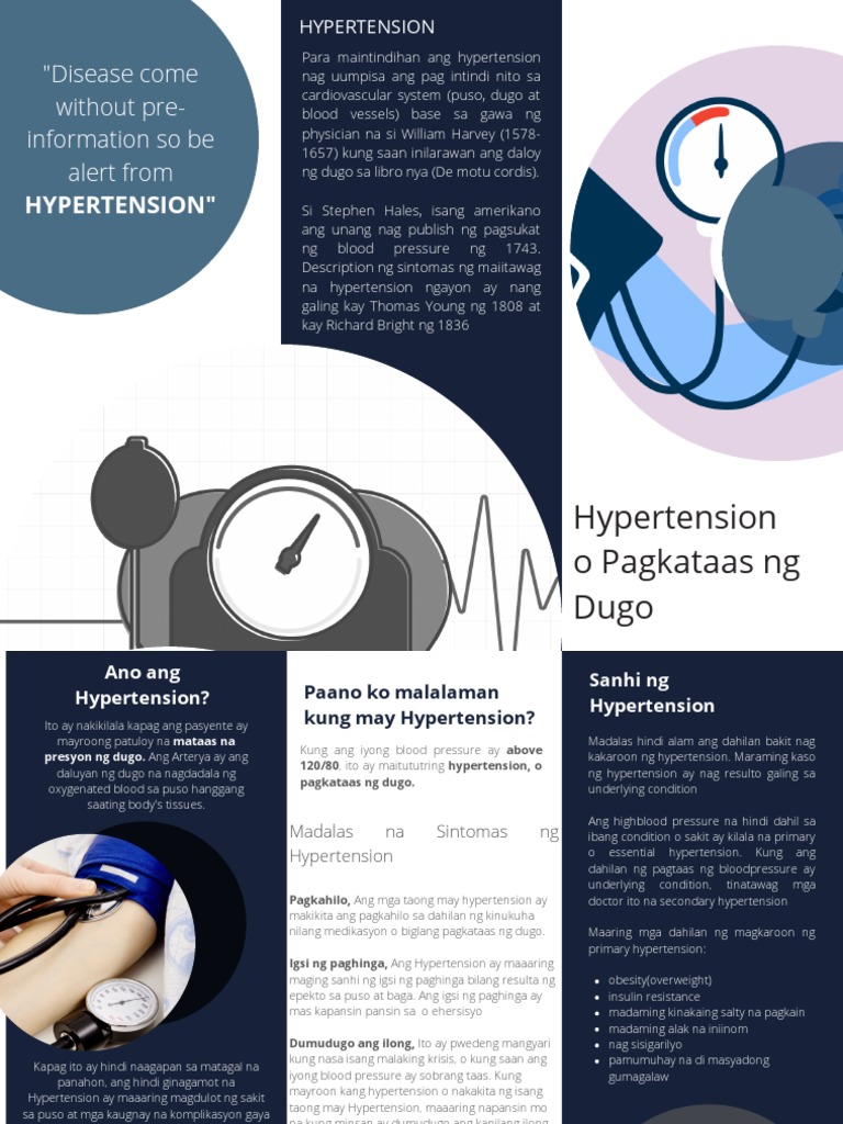 Leaflet Hypertension Tagalog Ver. | PDF