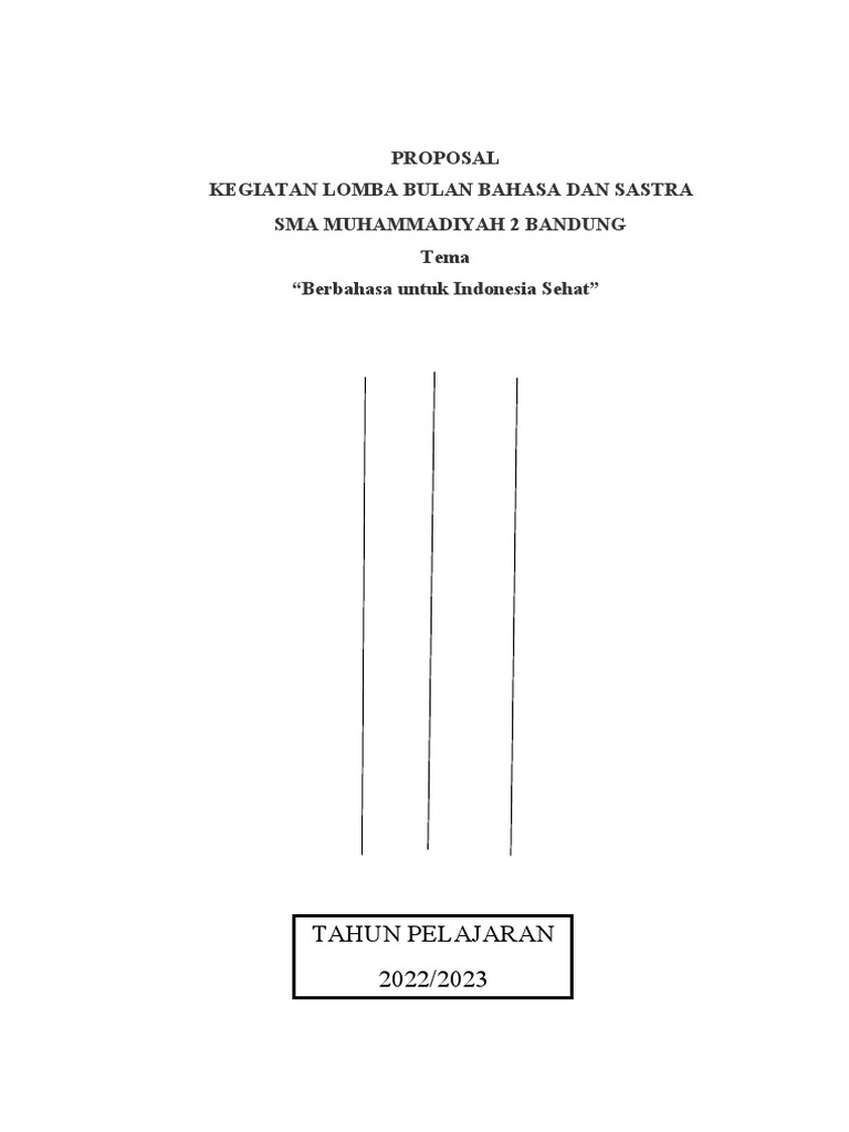 PROPOSAL Bulan Bahasa | PDF