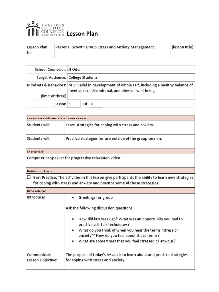 Coping Strategies for Anxiety Management | PDF | Relaxation (Psychology ...
