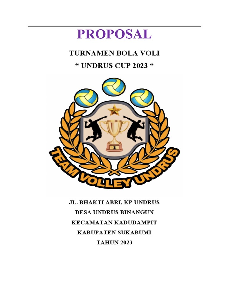 PROPOSAL_BOLA_VOLLY_UNDRUS 2023 PT. GUDANGGARAM (2) | PDF