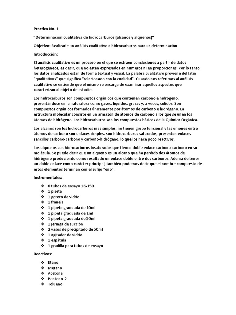 Práctica No.1 Analiza Organicos | PDF | Cocina, comidas y vino ...
