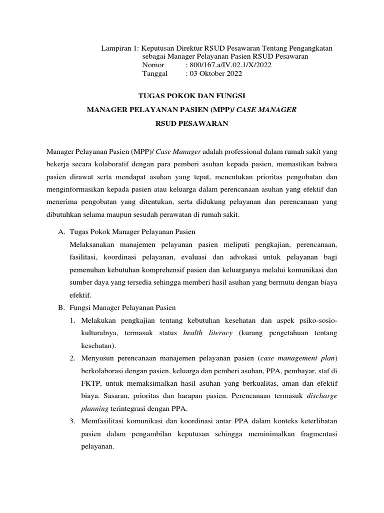 Tugas Dan Fungsi MPP | PDF