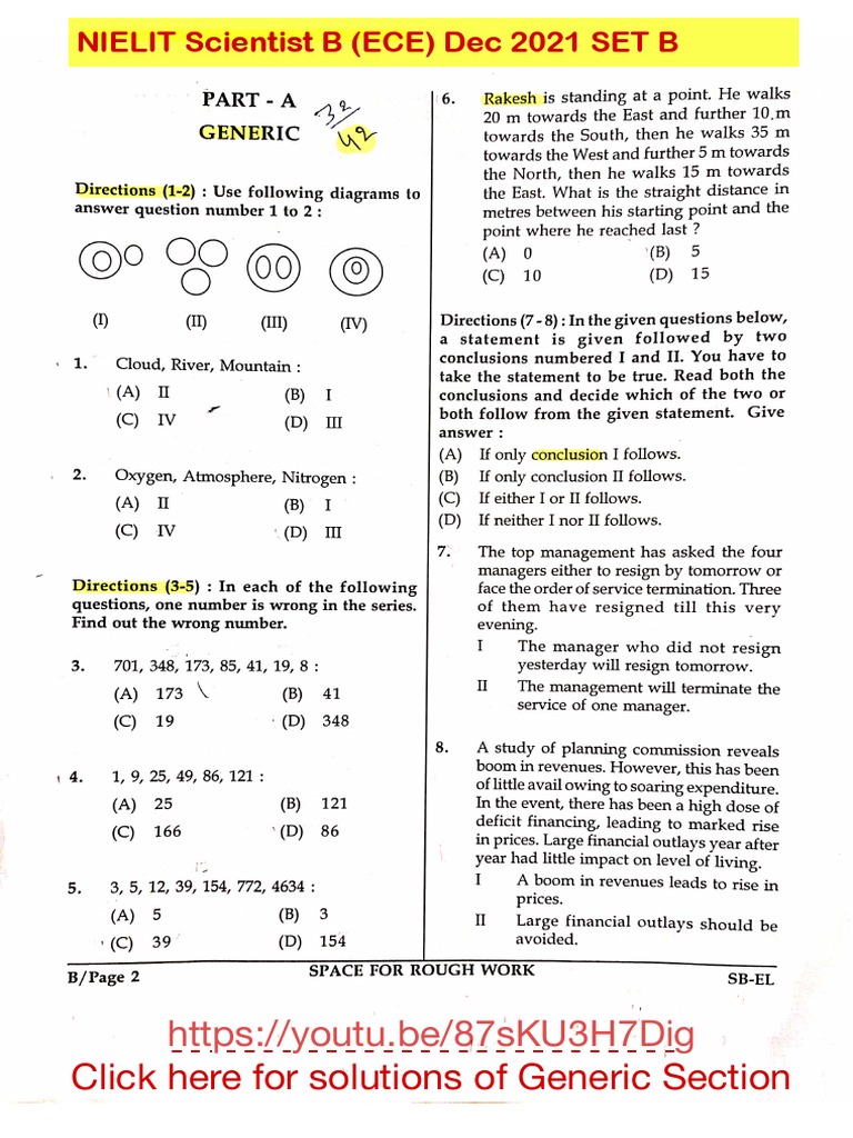 Nielit Scientist B Ece Dec 2021 | PDF | You Tube | Multimedia