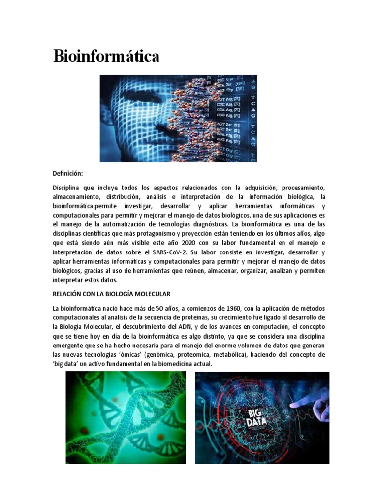 Bioinformatica | PDF | Bioinformática | Cáncer