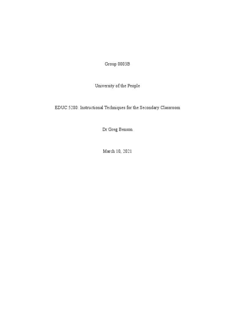 Educ 5280 Group 3b 2 Pdf Pdf Learning Thought
