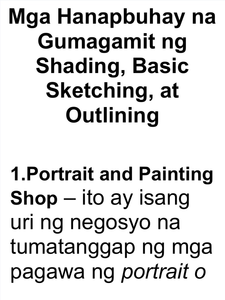 Dokumen - Tips Mga Hanapbuhay Na Gumagamit NG Shading | PDF