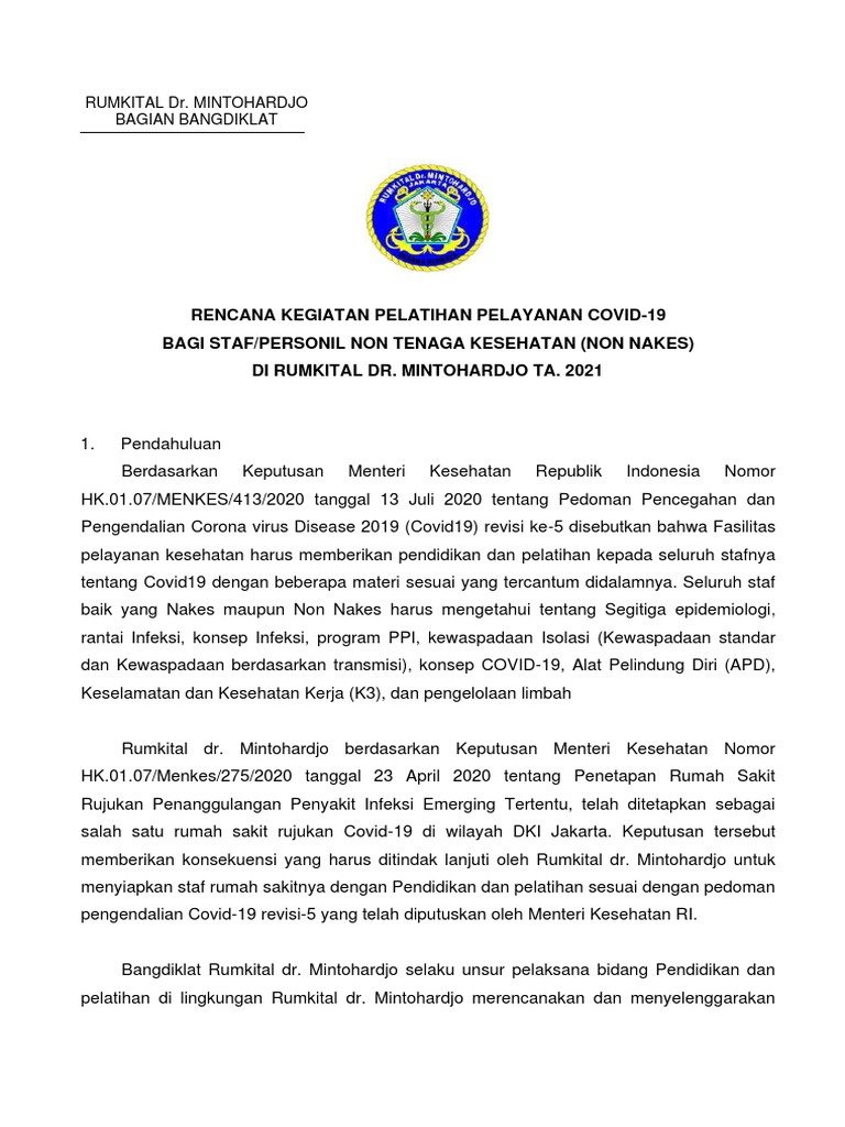 Tor, Laporan Pelaksanaan, Daftar Hadir Dan Evaluasi Pelatihan Pelayanan ...