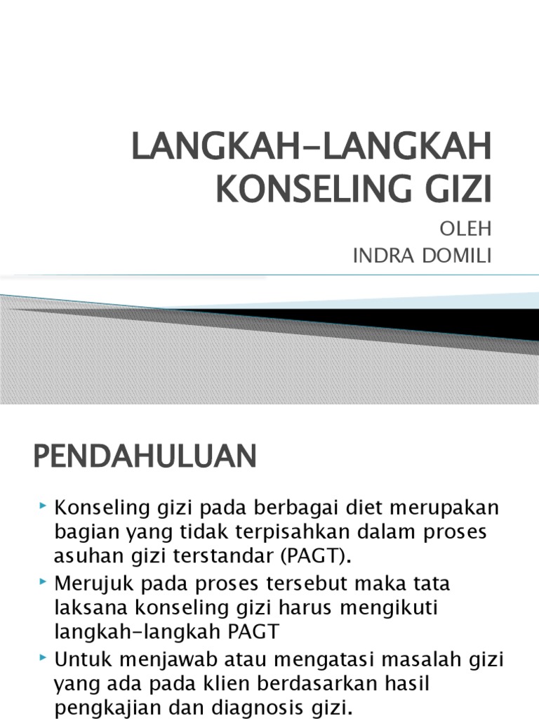 7 Langkah Konseling Gizi | PDF