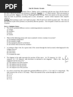 Practice Unit Test Answers Grade 9 Electricity | PDF | Volt | Electric ...