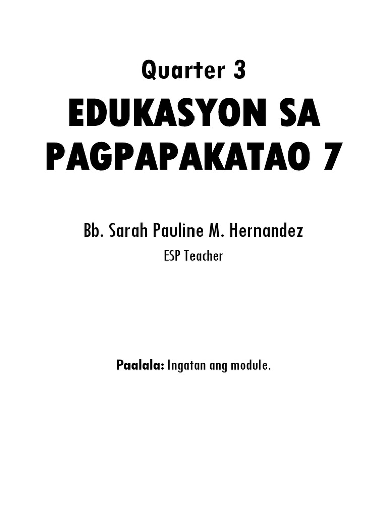 Esp7 Moduleq3 W3-8summative | PDF